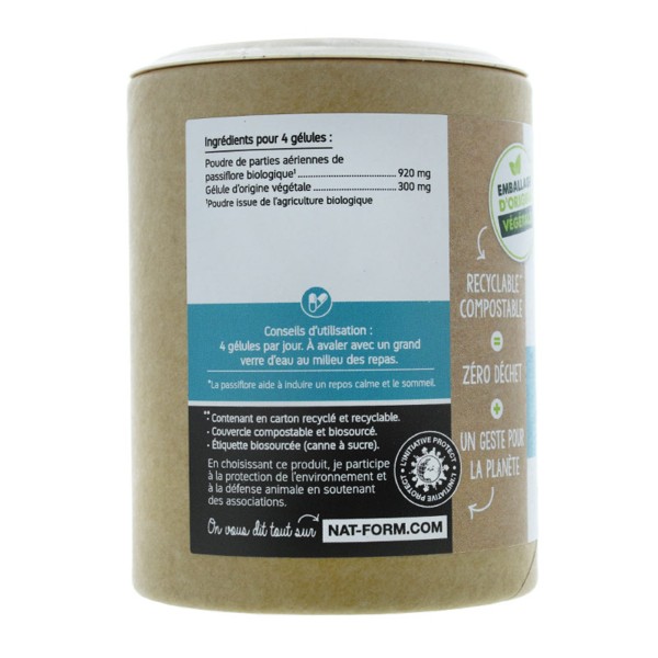 Nat & Form Ecoresponsable passiflore bio 200 gélules - Détente, stress