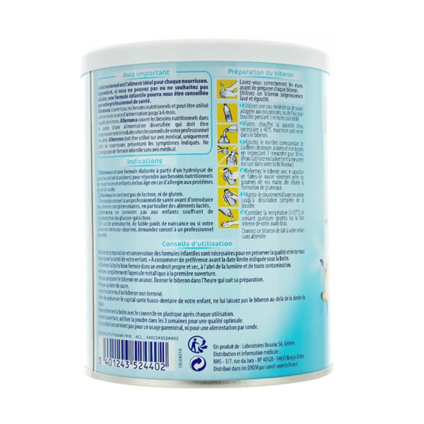 Novalac Allernova - Lait bébé - Allergie protéines laits de vache