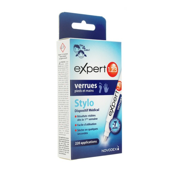 Stylo anti verrue Expert 123 Pieds et Mains - Acide formique - Verrues