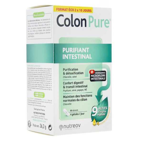 ColonPure purifiant intestinal gélules - Confort digestif, détox
