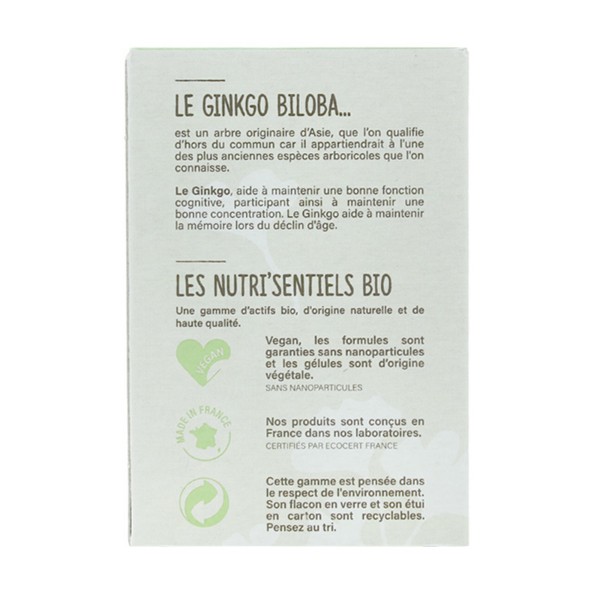 Vitavea Les Essentiels Ginkgo Biloba bio - Mémoire et concentration