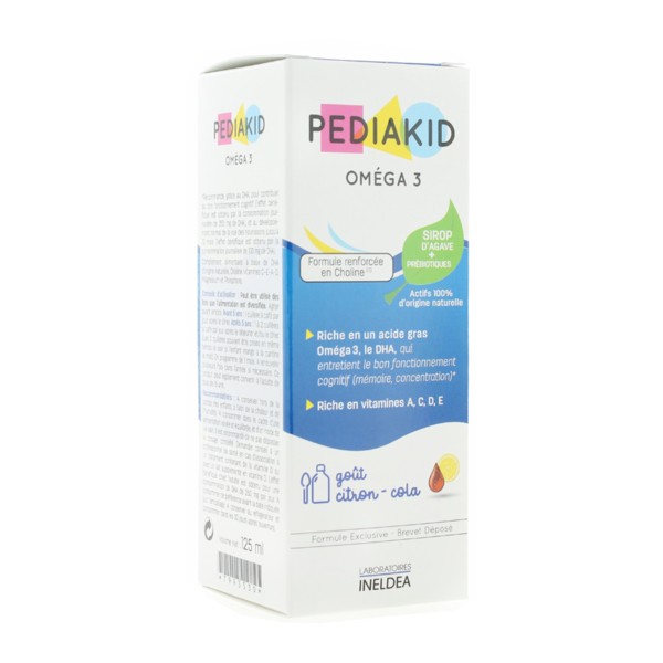 Pediakid omega 3 sirop 125ml - Mémoire et concentration