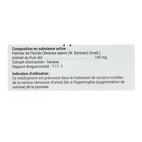 Permixon 160 mg gélules - Médicament prostate - Palmier de Floride