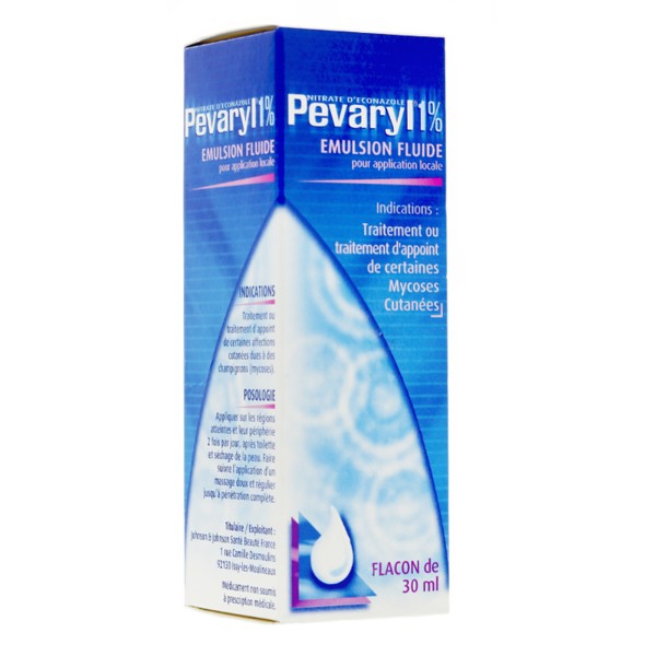 Pevaryl 1% émulsion fluide 30 ml - Mycoses cutanées - Mycose des pieds