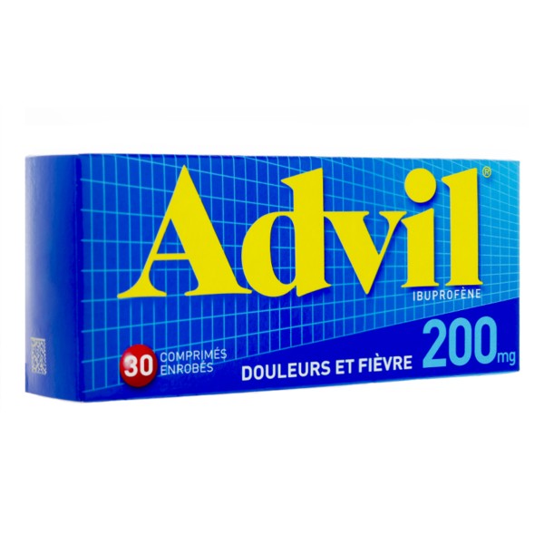 Advil 200 mg 30 comprimés enrobés à l'ibuprofène - AINS