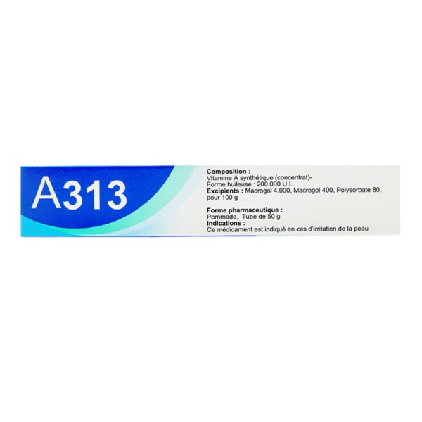A313 pommade tube 50g pour Irritations cutanées et Démangeaisons
