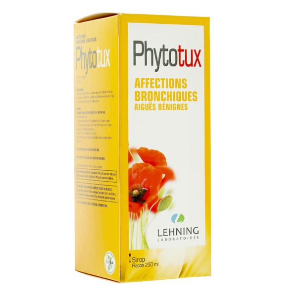 Phytotux sirop antitussif naturel 250 ml Lehning - Bronchite