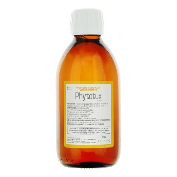 Phytotux sirop antitussif naturel 250 ml Lehning - Bronchite