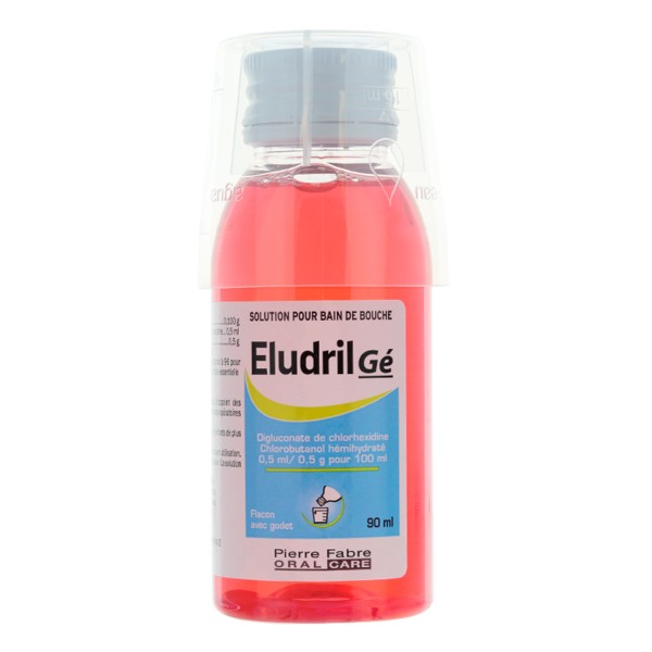 Eludril Gé bain de bouche antiseptique 90 ml - Hygiène buccale