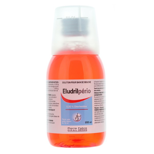 Eludrilperio 0,2% bain de bouche 200 ml - Gencives irritées - Gingivite