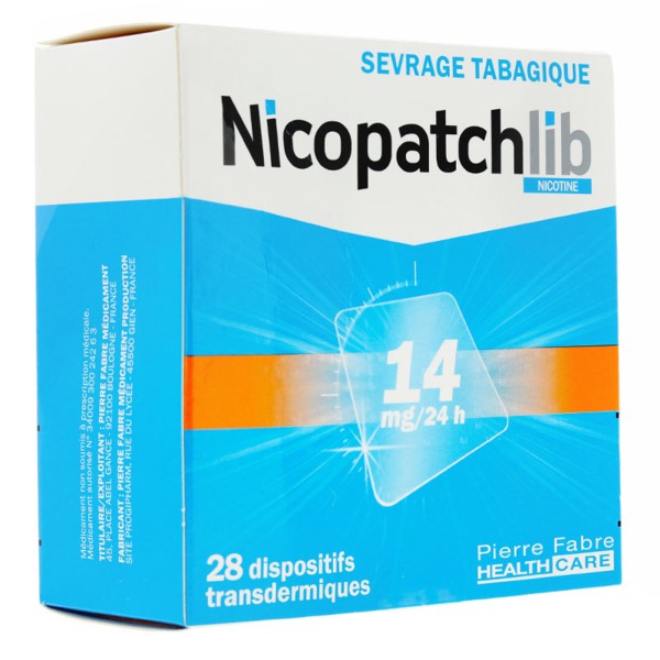 Nicopatch lib 14 mg / 24 h Patch nicotine anti tabac - Arrêt cigarette