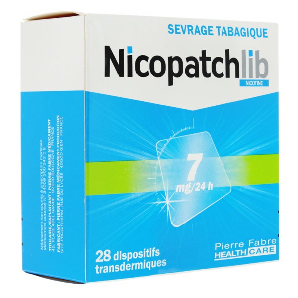 NicopatchLib 7 mg / 24 h Patch Anti tabac - Patchs de nicotine