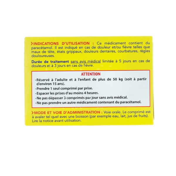 Doliprane Tabs 1000 mg 8 comprimés - Paracétamol - Douleur et fièvre