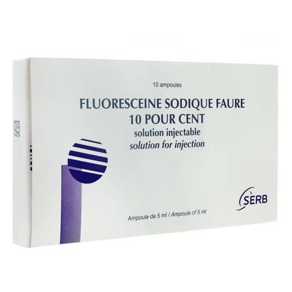 Fluorescéine Sodique Faure 10% - Fond d'oeil - Diagnostic cornée