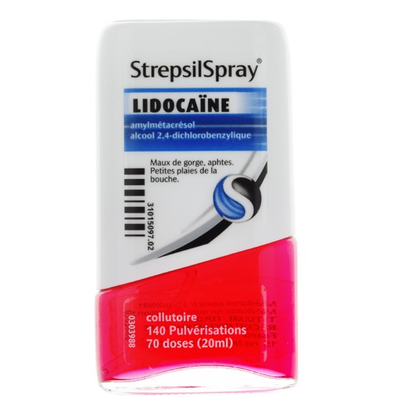 StrepsilSpray lidocaïne collutoire - Médicament pour mal de gorge
