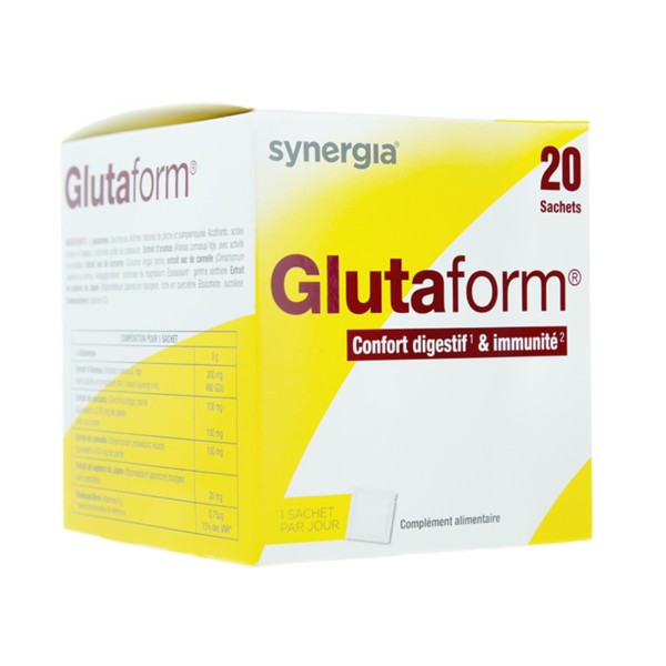 Glutaform 20 sachets - Confort digestif, immunité - Vitamine D