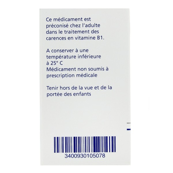 Bénerva 250 mg boite de 20 comprimés - Carence en vitamine B1 - Sevrage