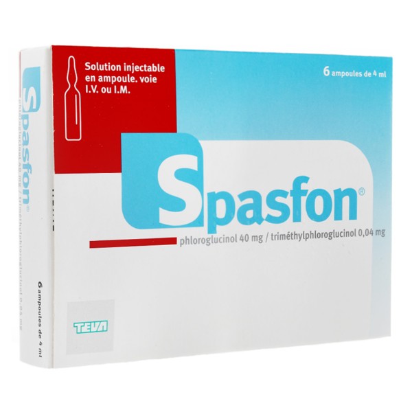 Spasfon solution injectable boite de 6 ampoules - Douleurs spasmodiques