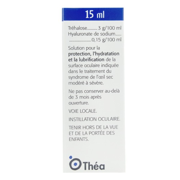 Théalose Solution opthalmique 15 ml - Sécheresse oculaire, oeil sec