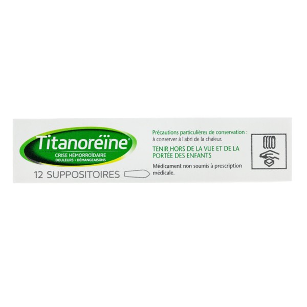 Titanoréine suppositoire hémorroide - Médicament crise hémorroïdaire
