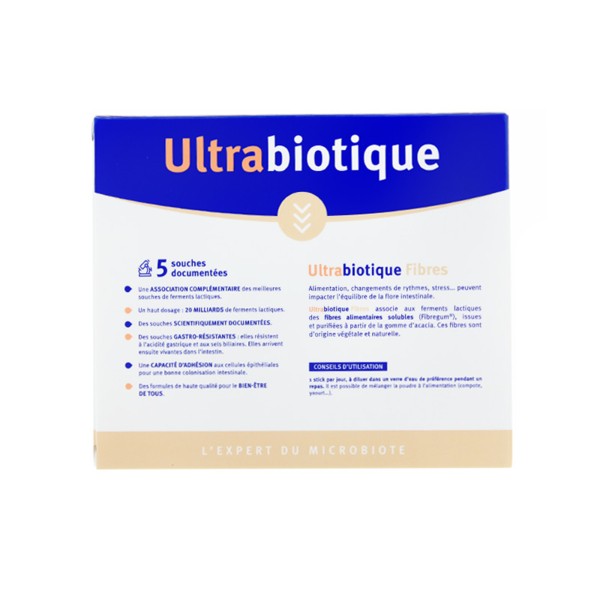 Ultrabiotique Fibres poudre sticks - Probiotiques - Constipation