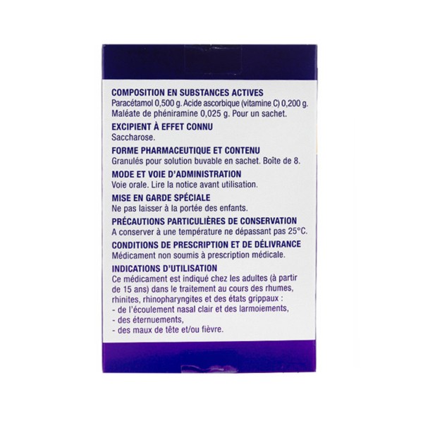 Fervex Etat grippal adulte sachet - Médicament grippe, rhume, rhinite