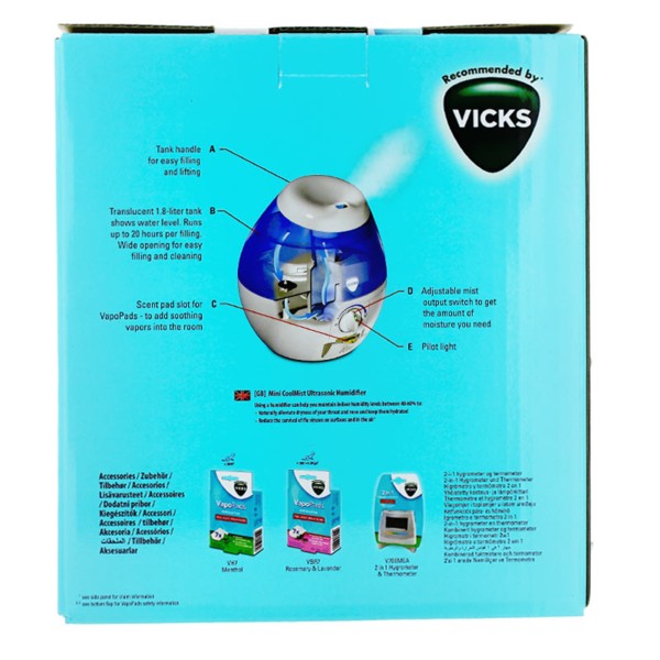 Vicks humidificateur d'air Mini CoolMist - Purifier, assainir