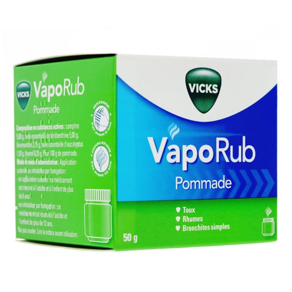 Vicks Vaporub pommade pour rhume, toux - Inhalation, baume pectoral