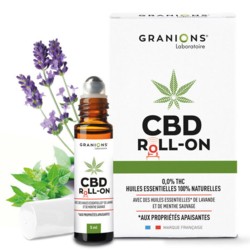 Granions Huile de CBD 20 % sans THC - Massage relaxant Chanvre