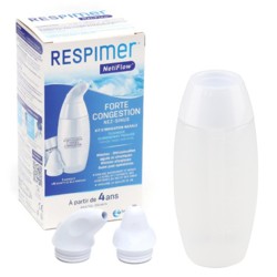 Respimer : netiflow et sachet pour irrigation nasale et lavage de nez