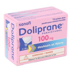 Doliprane 200 mg 12 sachets poudre - Paracétamol - Douleur chez l'enfant