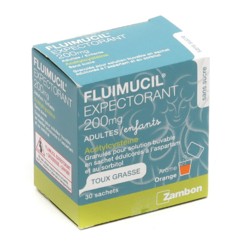 Fluimucil expectorant 600 mg sachet Acetylcysteine - Toux grasse
