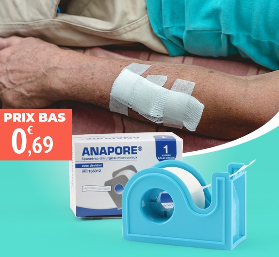 Sparadrap : rouleau micropore, transparent et médical pour pansement
