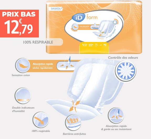 Protection anatomique homme et femme pour incontinence urinaire