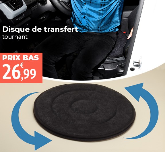 Disque de transfert pivotant pour l'assise et le bain