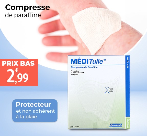 Pansement interface et tulle gras pour soigner les plaies